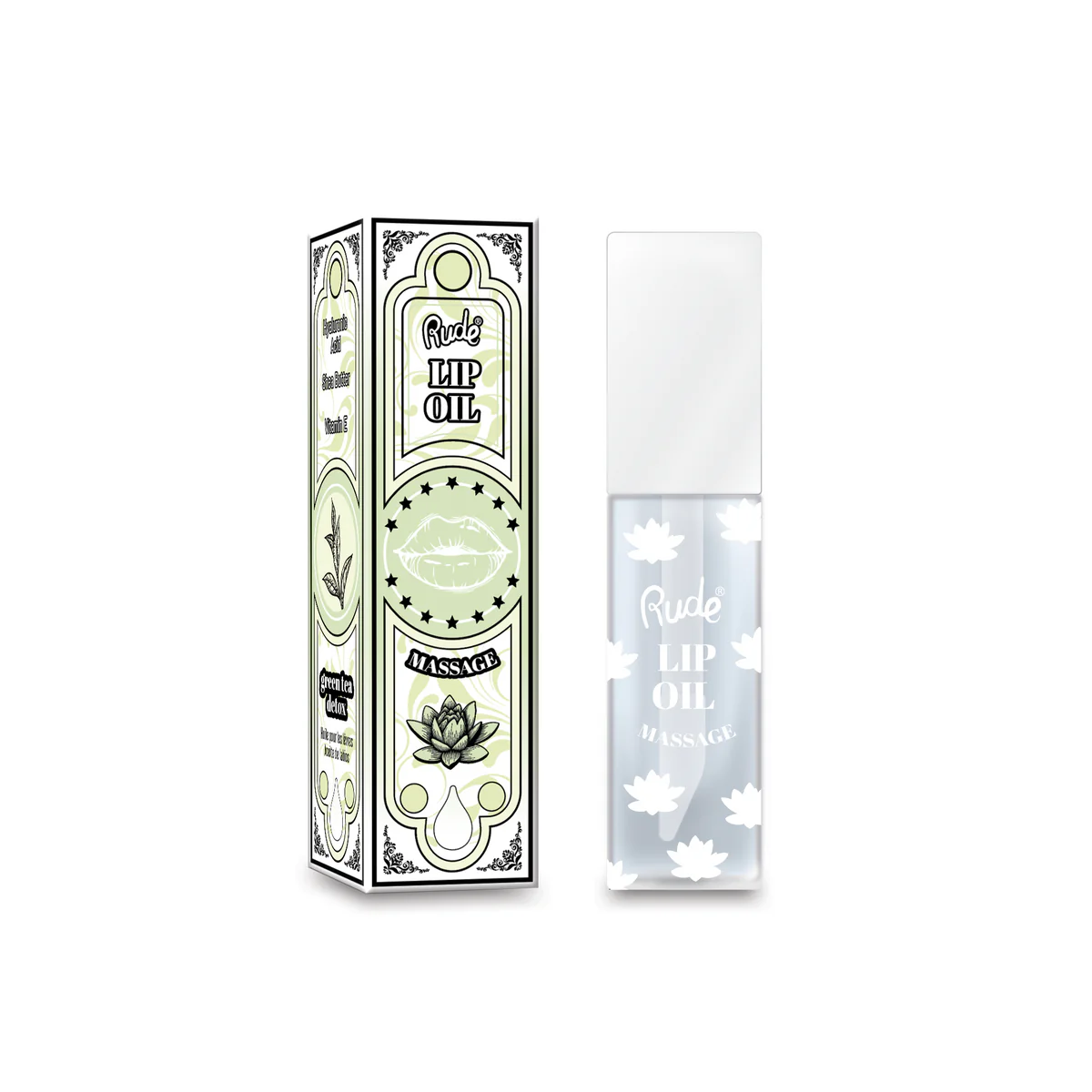 Rude Lip Oil Massage ulje za usne - green tea detox, 4 ml - Drogerija